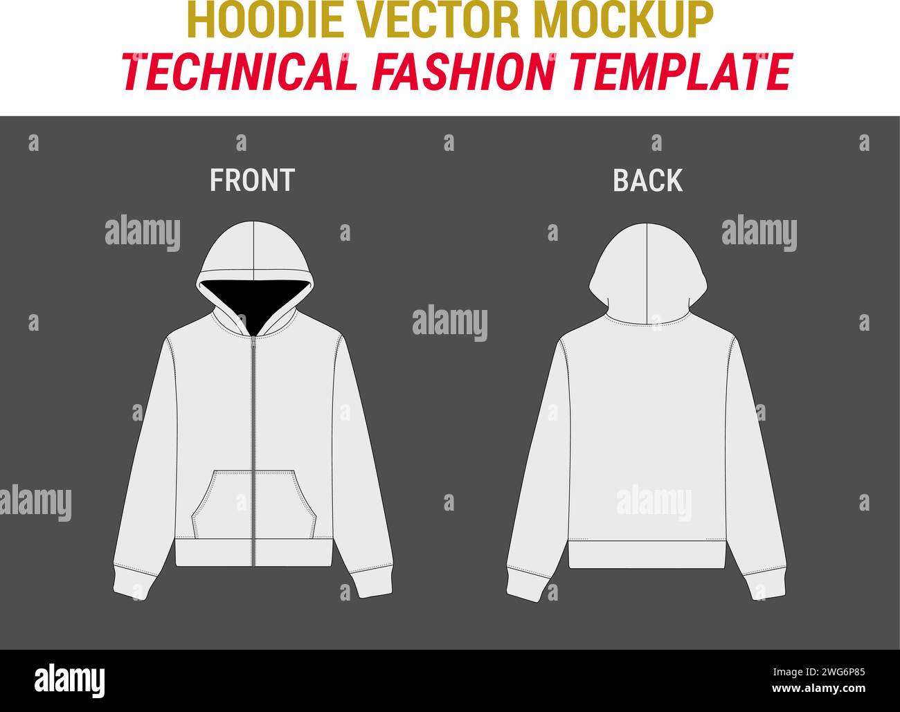 Streetwear Hoodie Fashion Mock-up Template Hoodie Unisex Sweatshirt ...