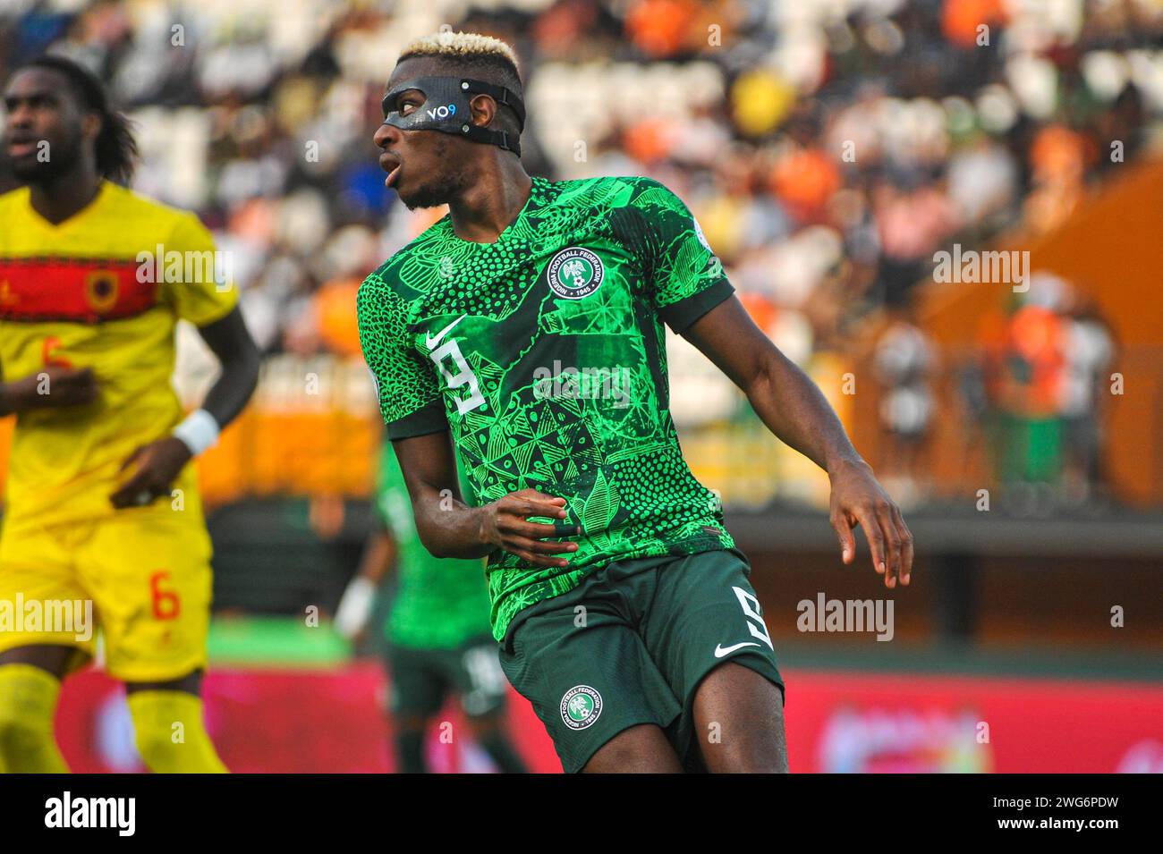ABIDJAN, COTE D'IVOiRE - FEBRUARY 2; Victor Osimhen of Nigeria during ...