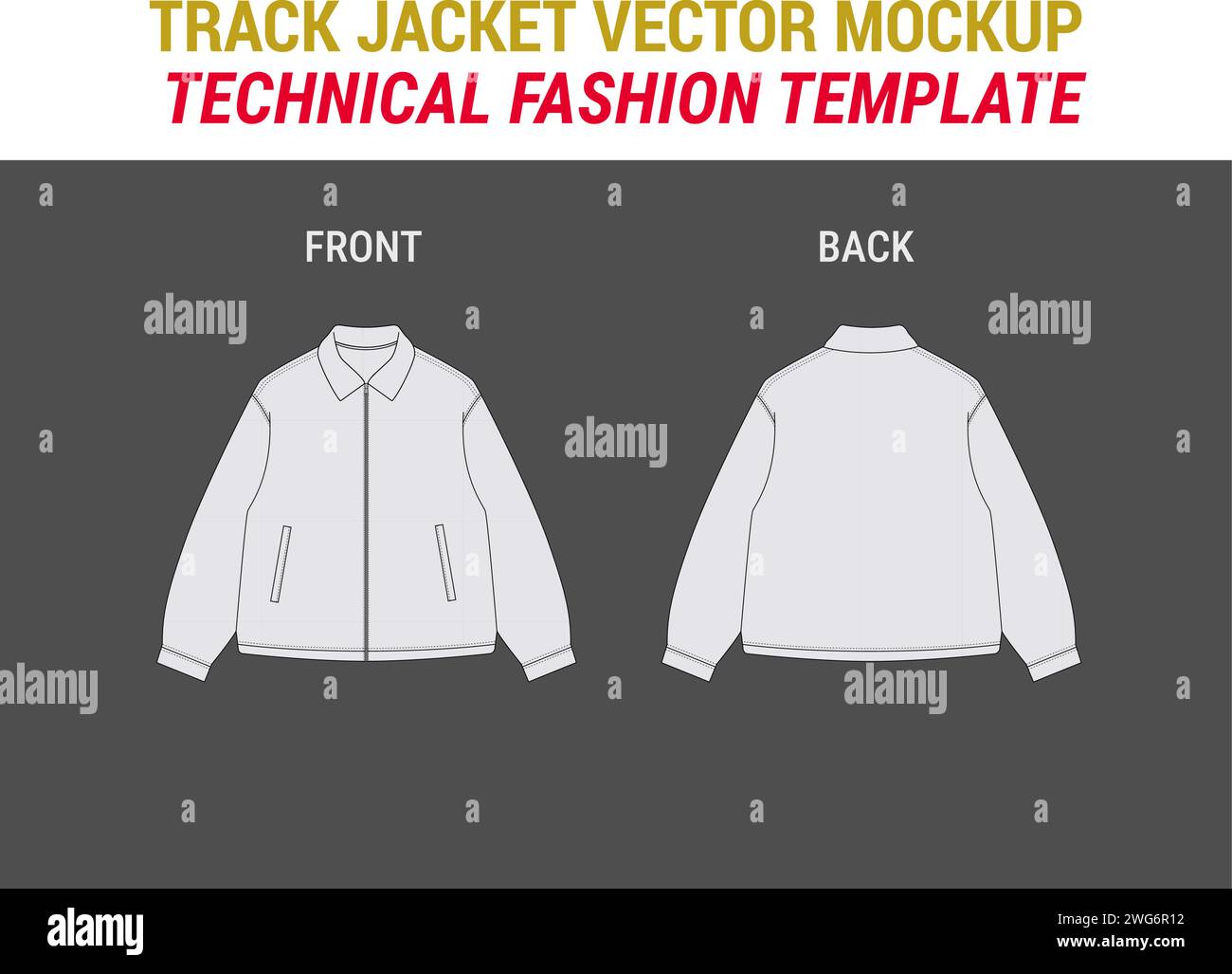 Track Jacket Varsity Fashion Vector Illustration Fitness Jacket ...