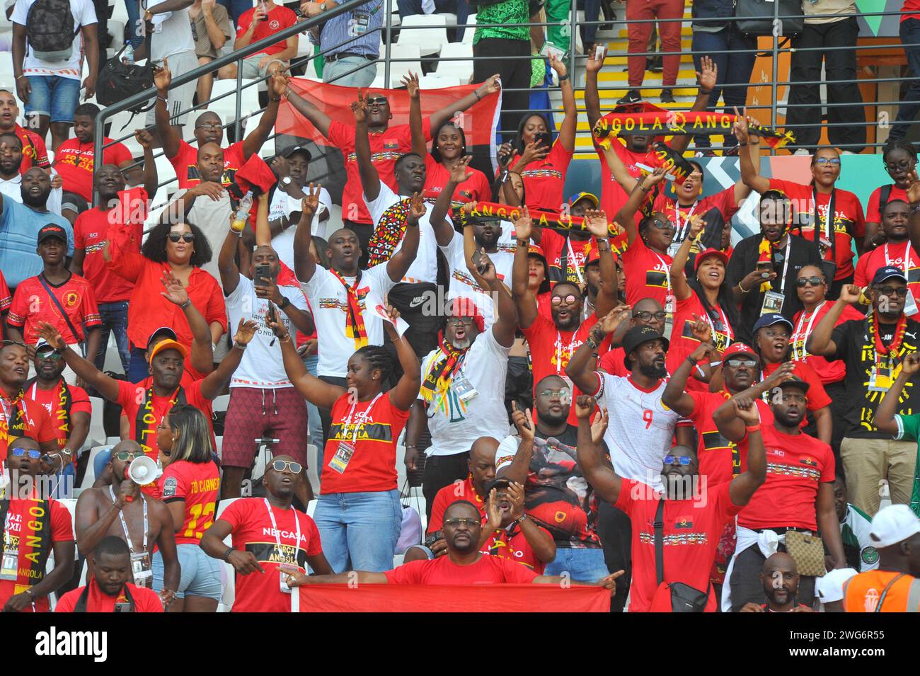 ABIDJAN, COTE D'IVOiRE - FEBRUARY 2; Angola during the TotalEnergies ...