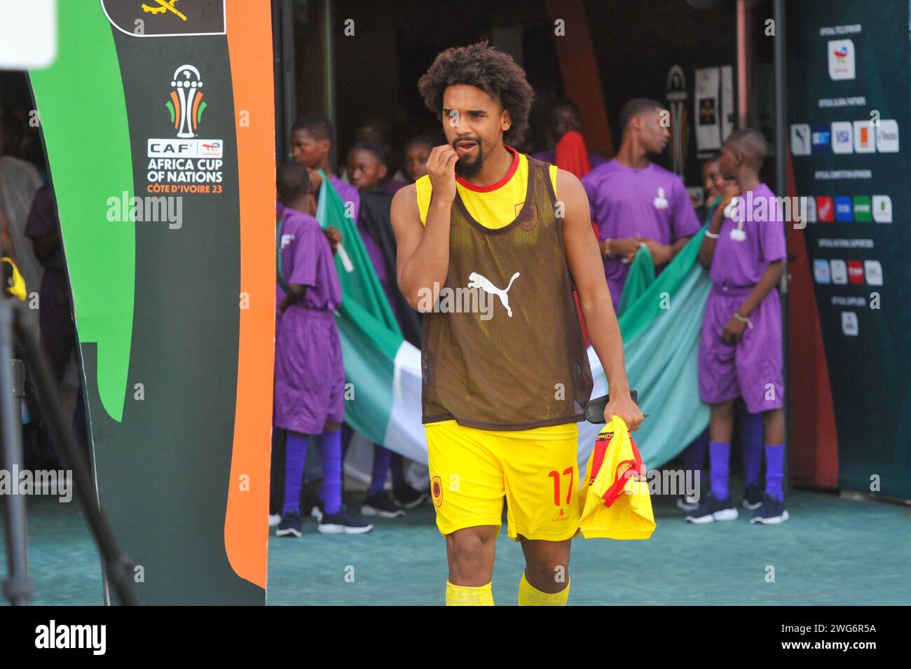 ABIDJAN, COTE D'IVOiRE - FEBRUARY 2; Bruno Paz of Angola during the ...