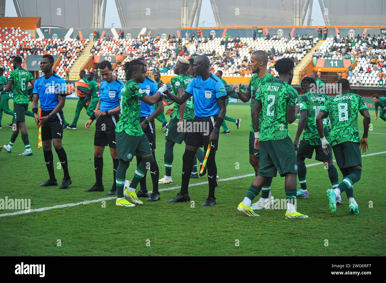 ABIDJAN, COTE D'IVOiRE - FEBRUARY 2; Nigeria during the TotalEnergies ...