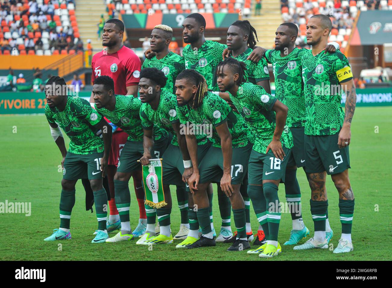 ABIDJAN, COTE D'IVOiRE - FEBRUARY 2; Nigeria during the TotalEnergies ...
