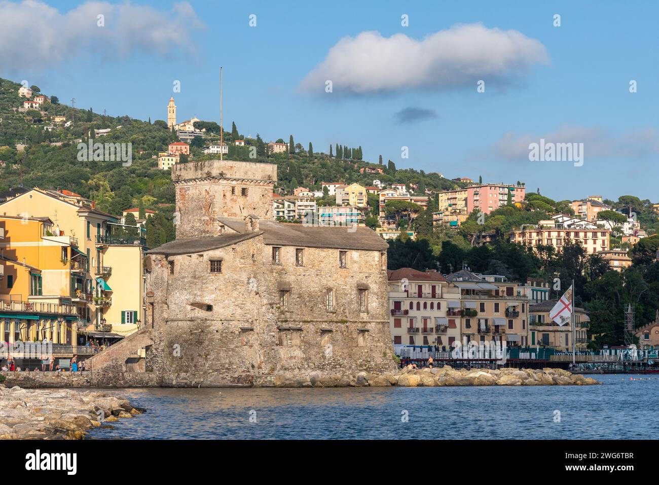 The castle of Rapallo, built in 1551 to defend the town from the ...