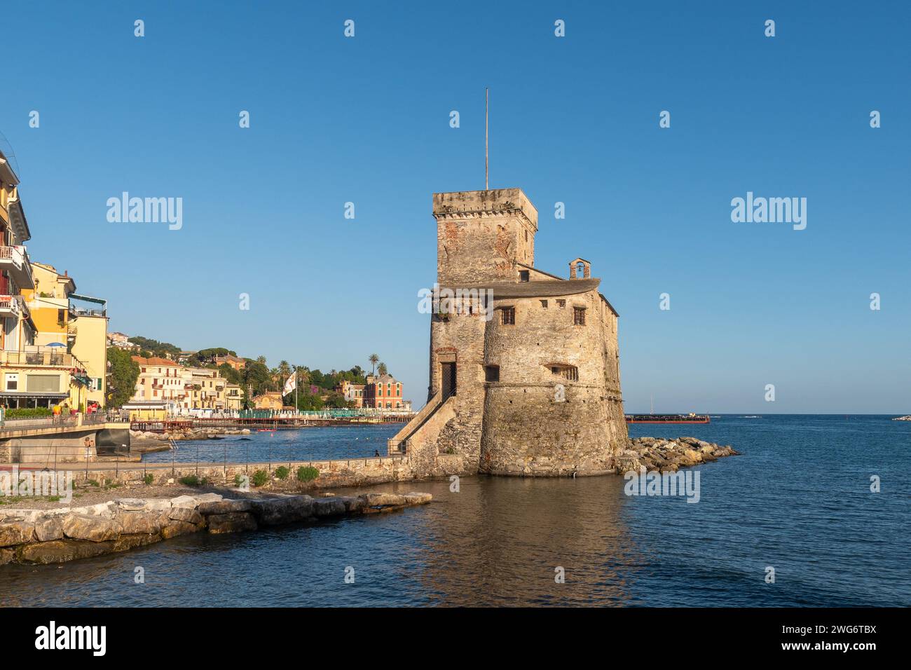 The castle of Rapallo, built in 1551 to defend the town from the ...