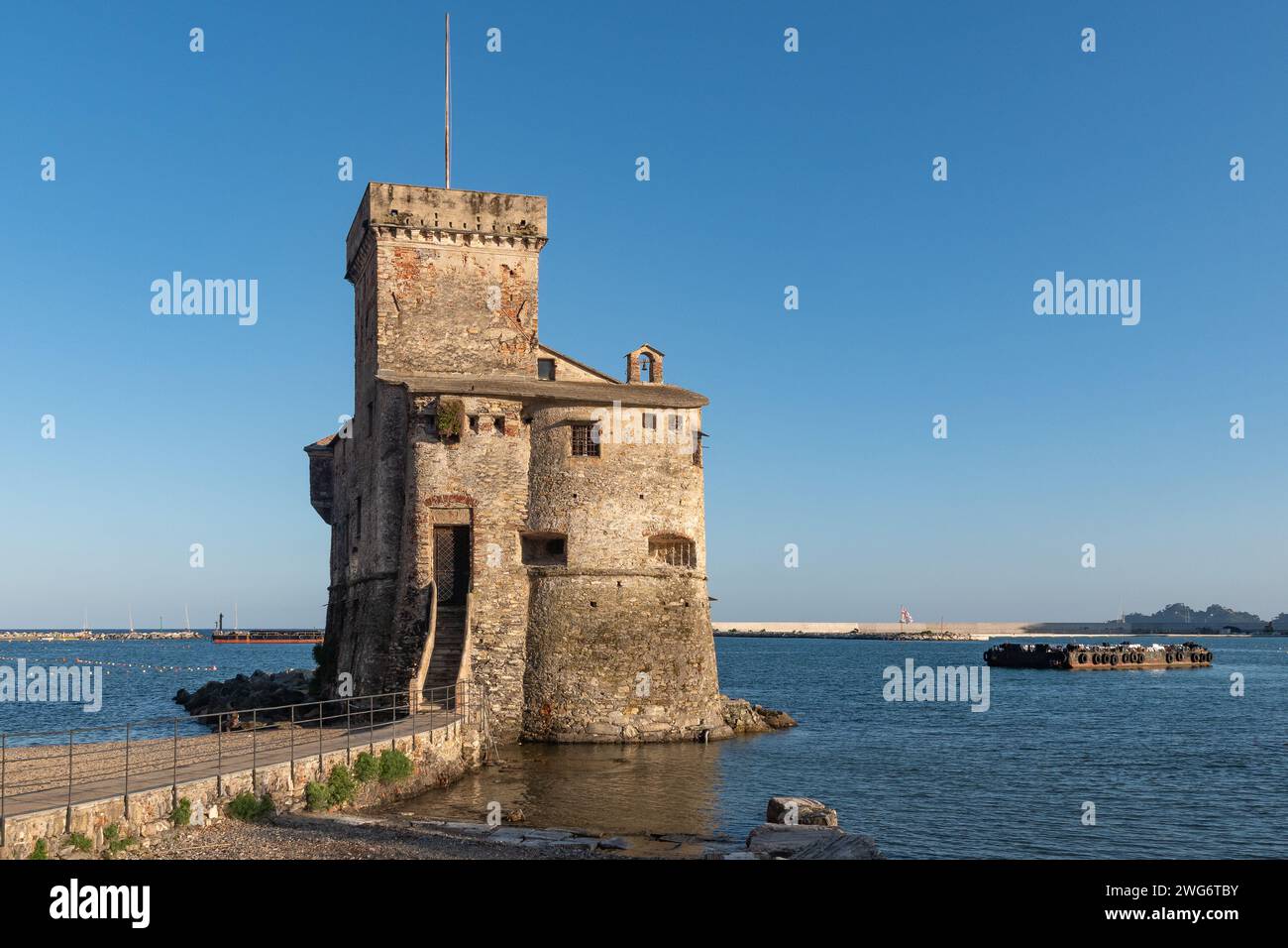 The castle of Rapallo, built in 1551 to defend the town from the ...