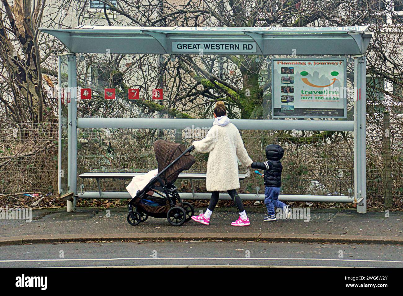 Glasgow, Scotland, UK. 3rd February, 2024. UK Weather: Dull day saw ...