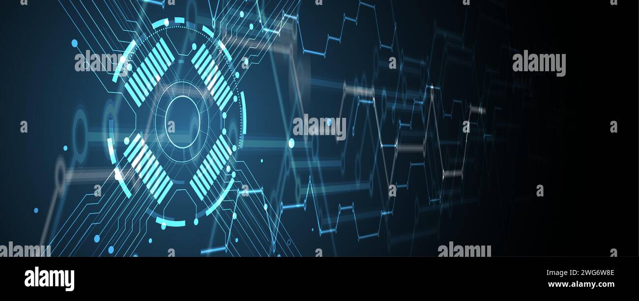 Science futuristic internet high computer technology business ...