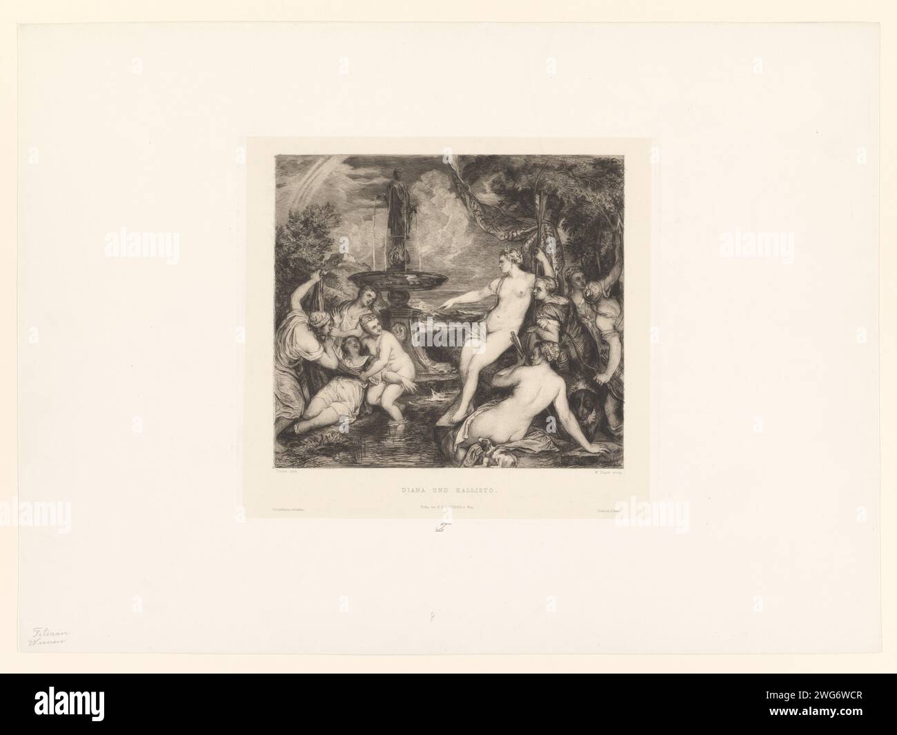 Diana and Callisto, William Unger, After Titian, 1861 - 1889 print ...