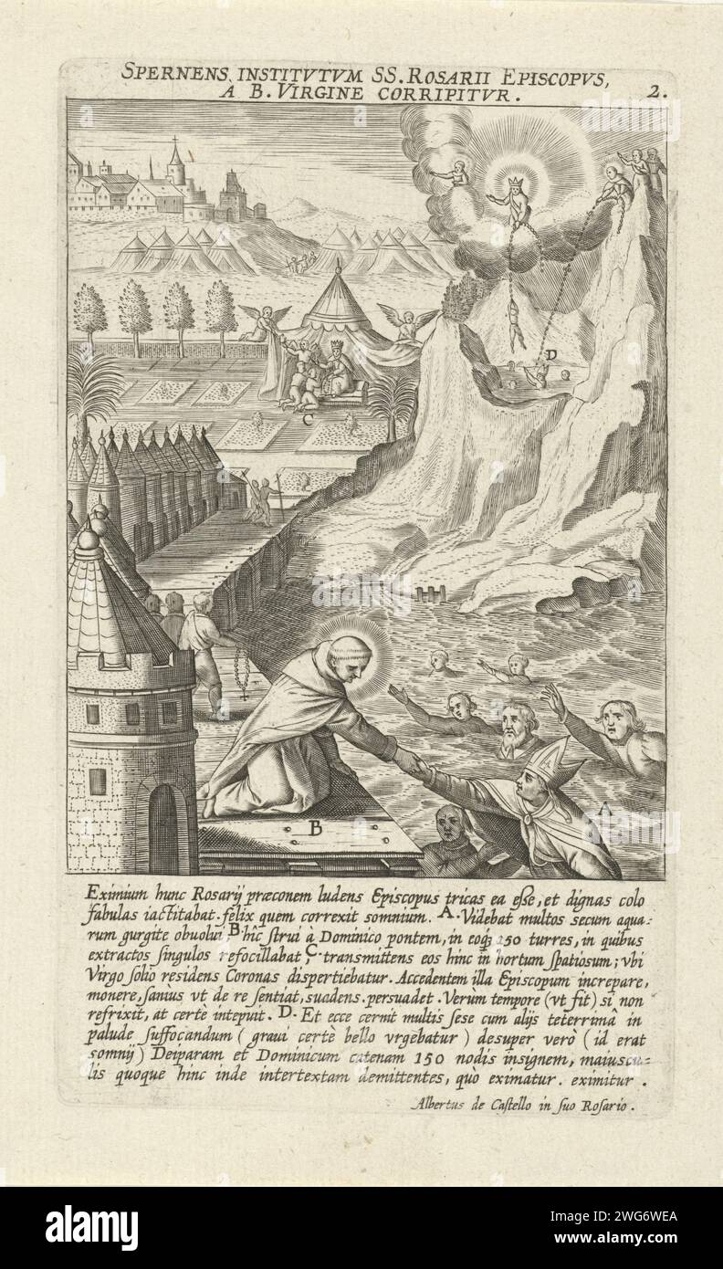 The Holy Dominicus saves the souls of believers, Theodoor Galle ...