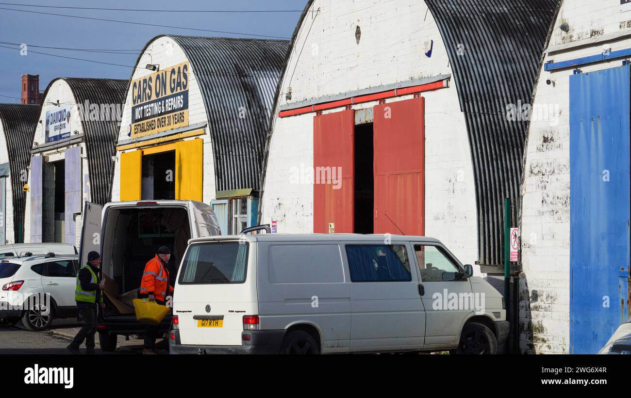 Arched vintage industrial units on dockland close to new residential ...
