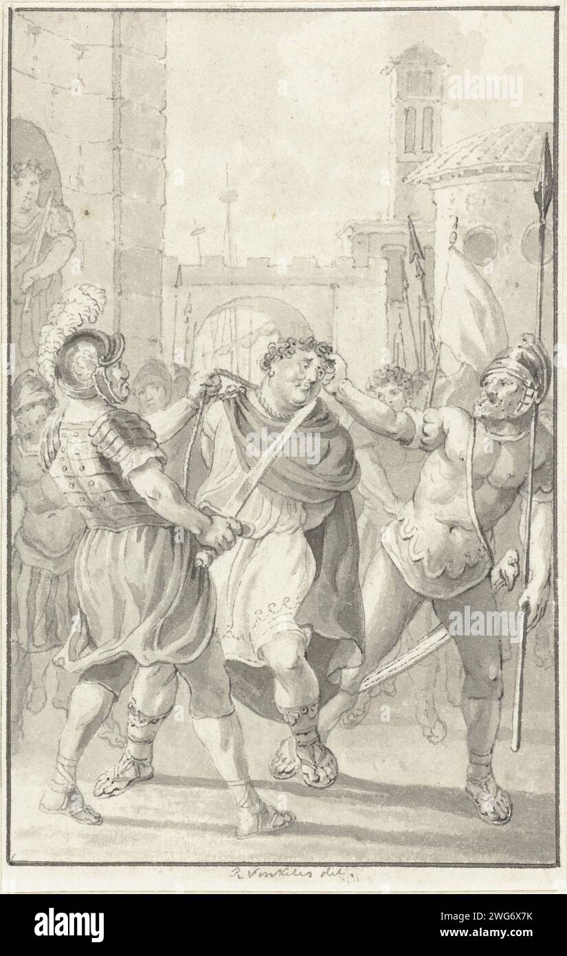 Emperor Vitellius on the way to his execution, Reinier Vinkeles (I ...