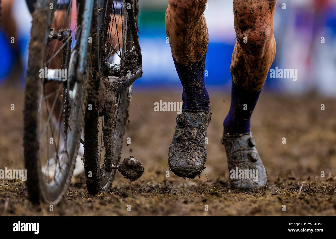 TABOR - Cyclocross rider in the mud during the U23 men's cyclocross ...