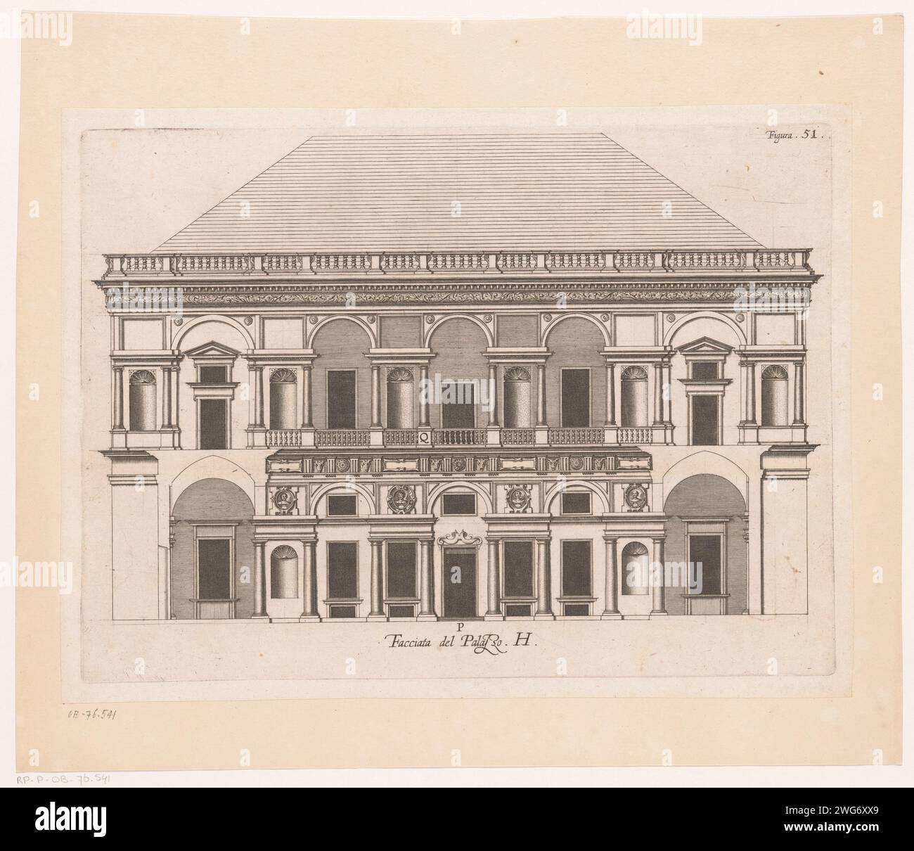 Revolt of the Façade on the courtyard of the Villa Grimaldi-Sauli in ...