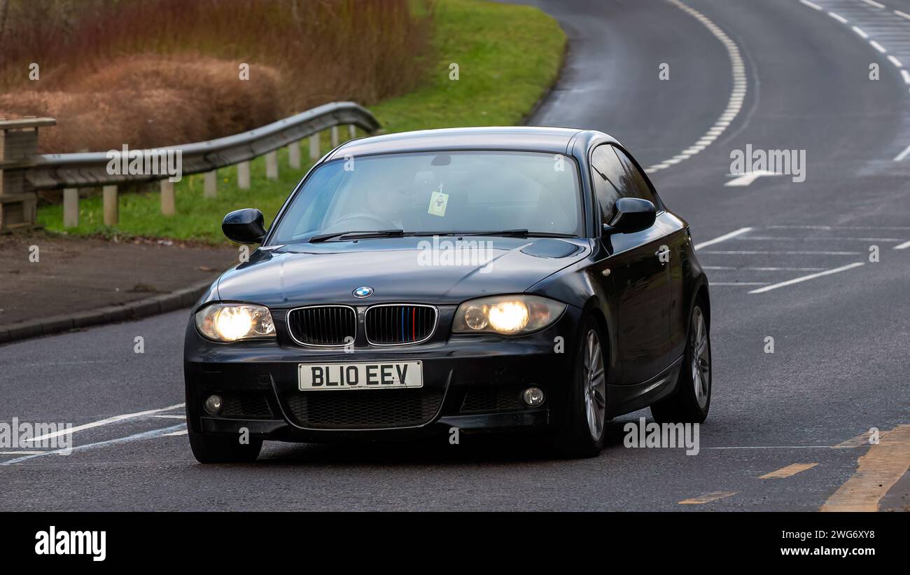 Milton Keynes,UK-Feb 3rd 2024: 2010 black BMW 120 120D M sport diesel ...