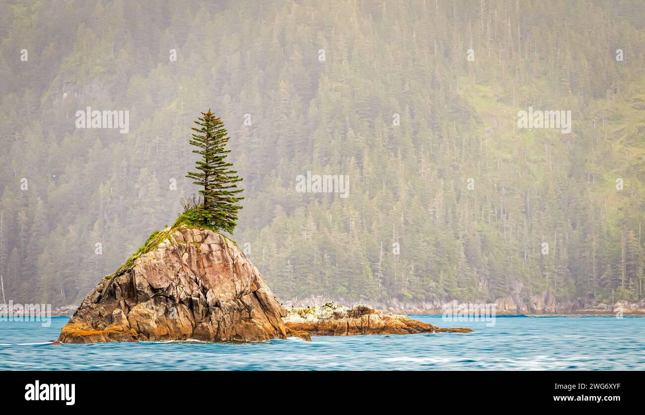 Resurrection Bay near Seward, AK. Shot from a boat in the bay Stock ...