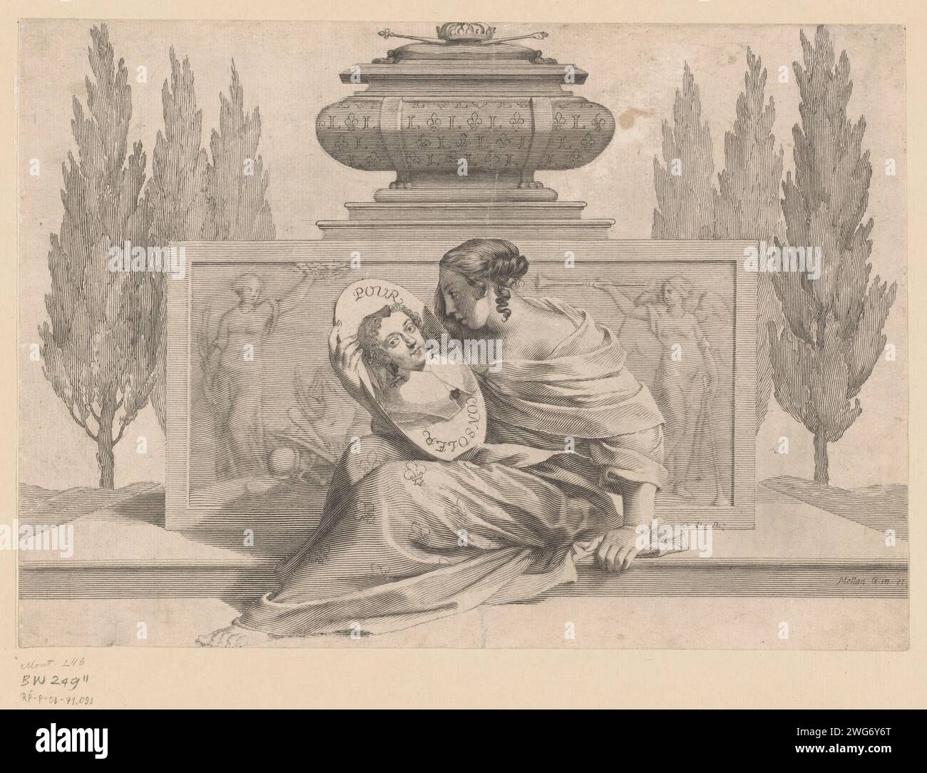 Allegory on Anna van Austria, Claude Mellan, 1656 - 1688 print France ...