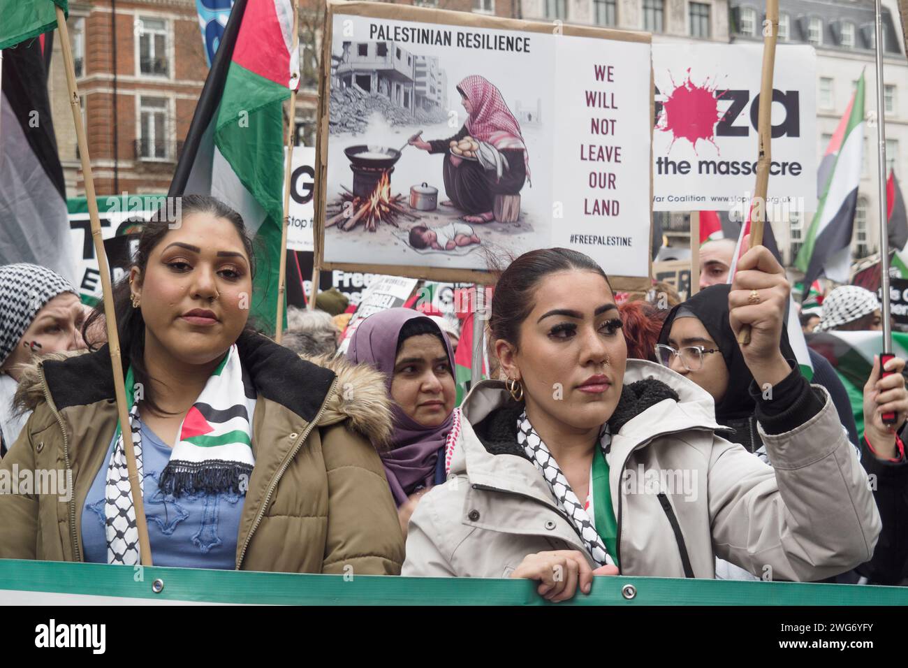 London, UK. 3 Feb 2024. Palestinian Resilience. Hundreds of thousands ...