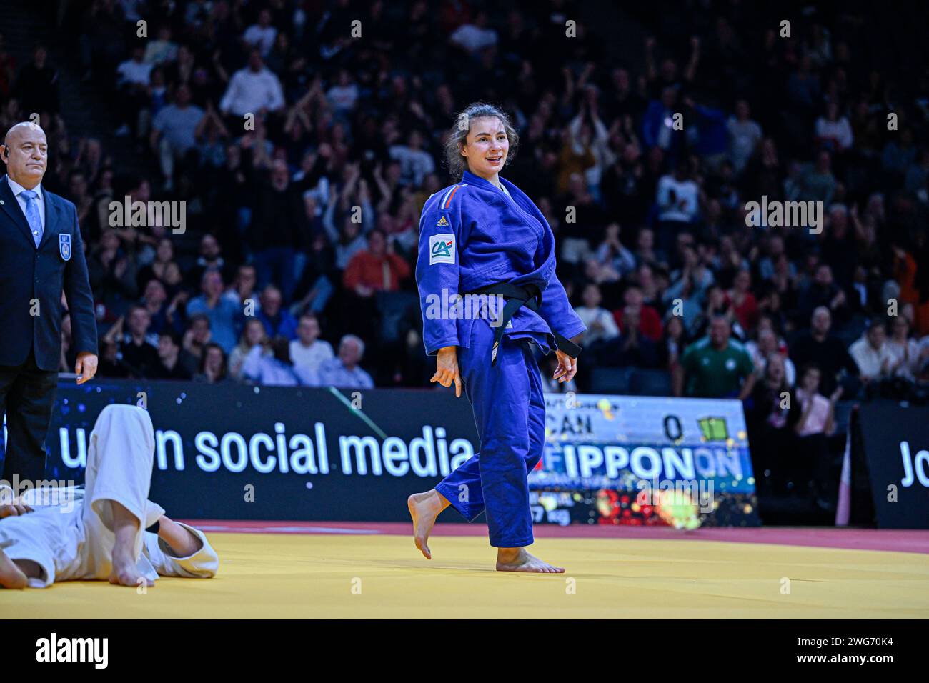 Paris, France. 03rd Feb, 2024. Faiza Mokdar during the Paris Grand Slam ...