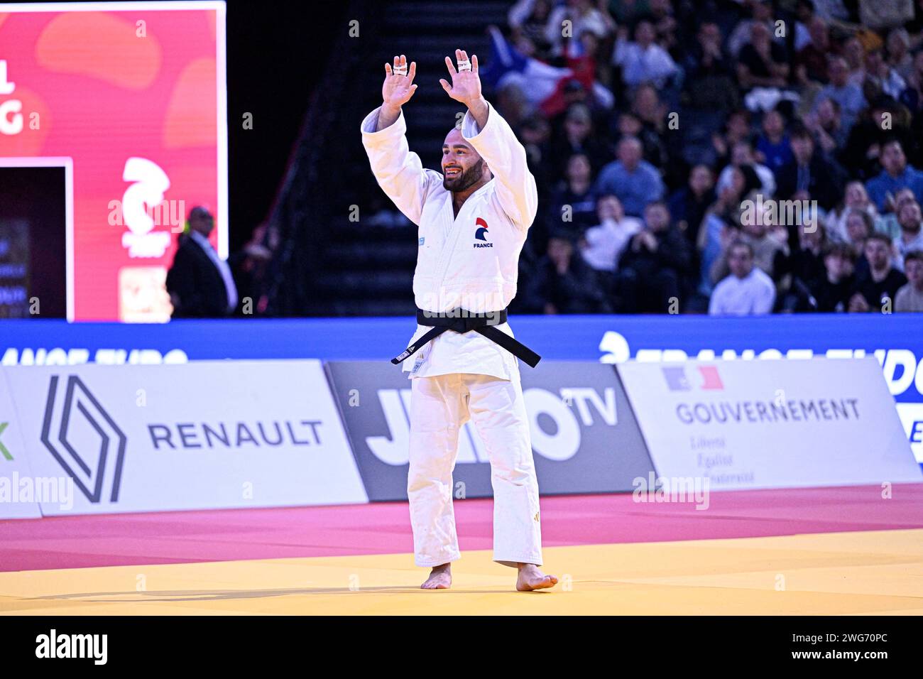 Paris, France. 03rd Feb, 2024. Luka Mkheidze during the Paris Grand ...