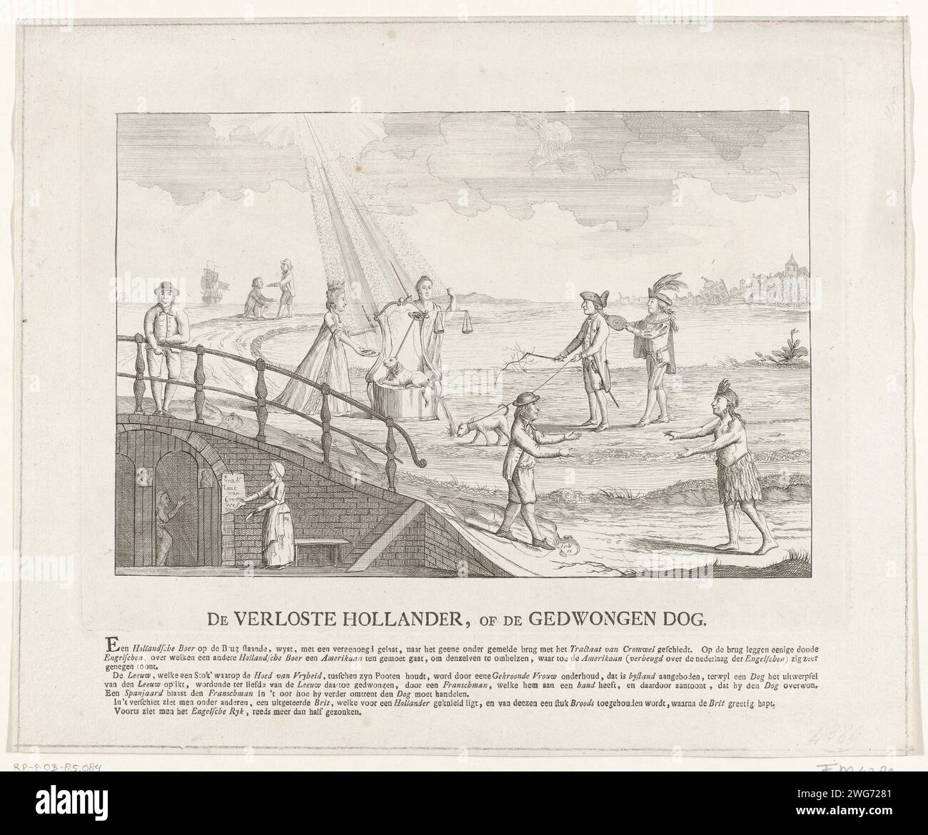 Cartoon on the English, ca. 1780, anonymous, 1780 print Cartoon on the ...