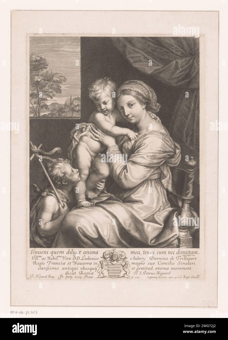 Maria with child standing on her lap and Johannes de Doper, François de ...