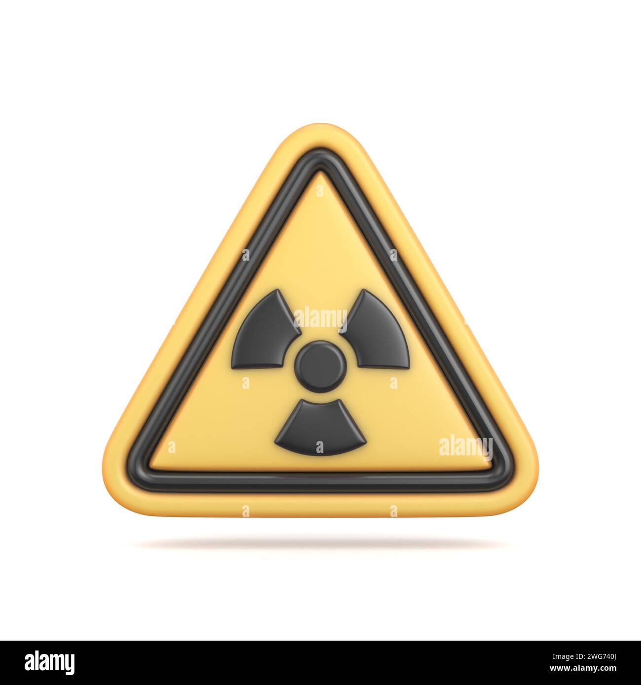 Traffic sign Radioactive sign 3D rendering illustration isolated on ...