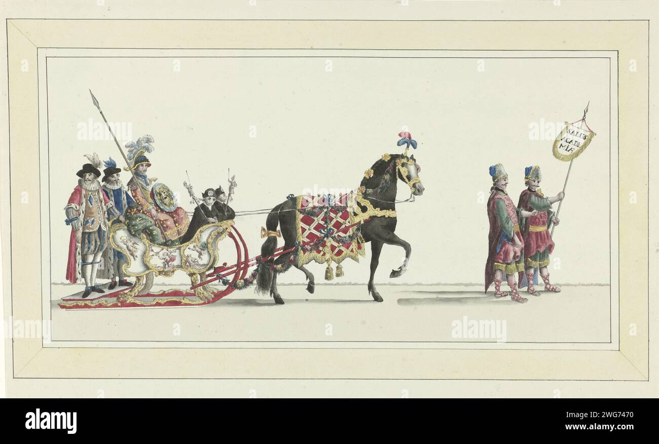 Seventh Slede, Abraham Delfos, 1776 drawing The seventh sledge in the ...