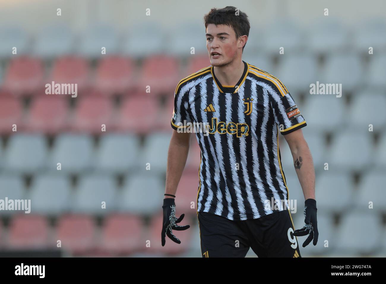 Torino, Italy, 3rd February 2024. Leonardo Cerri of Juventus looks on ...