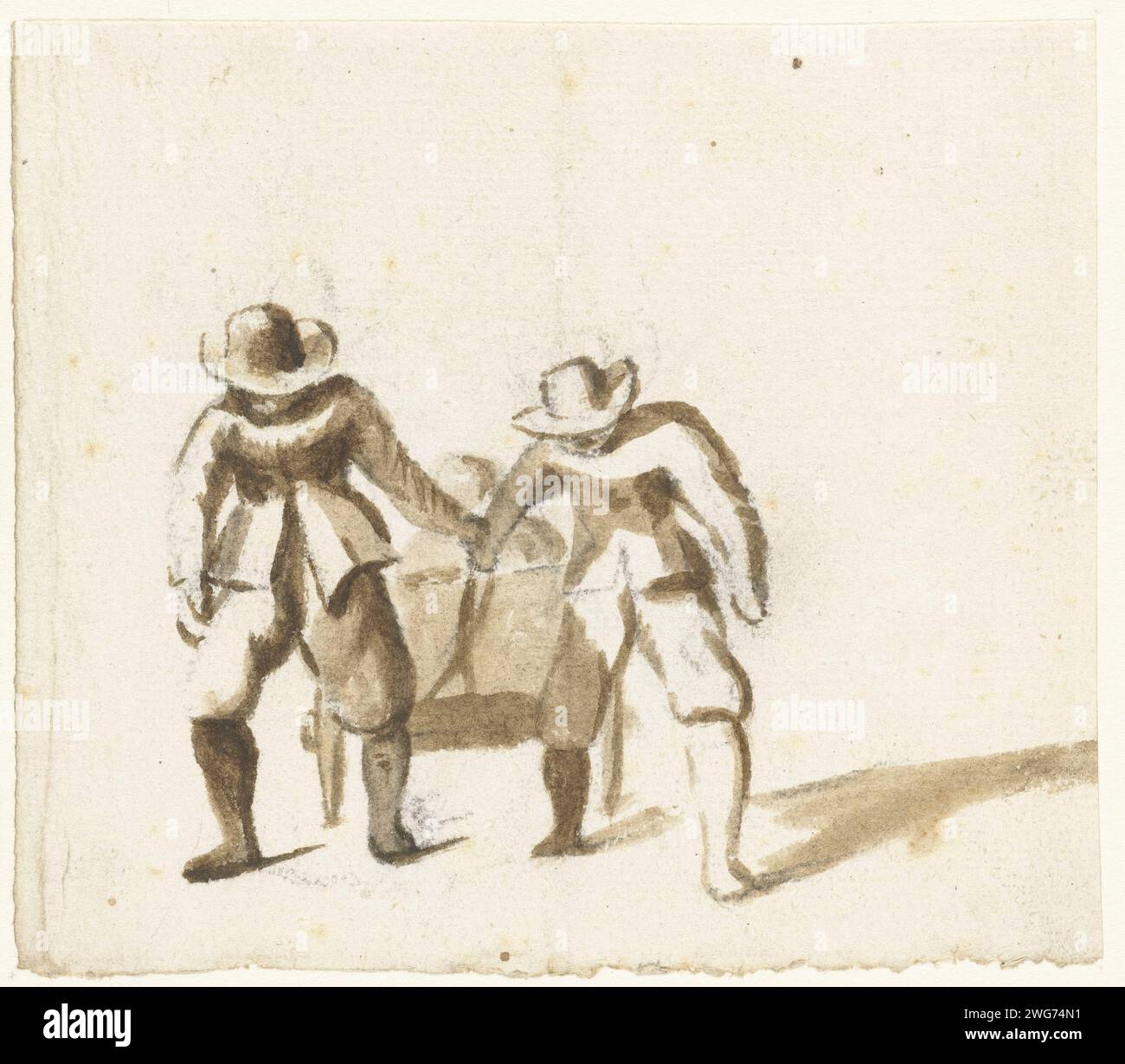Men pulling cart sketch hi-res stock photography and images - Alamy