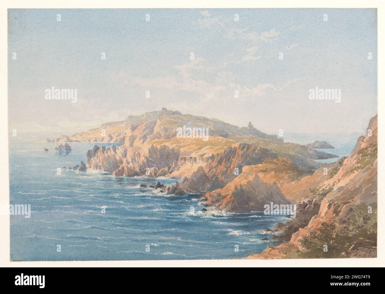 Coastal landscape in Corsica, Charles William Meredith van de Velde ...