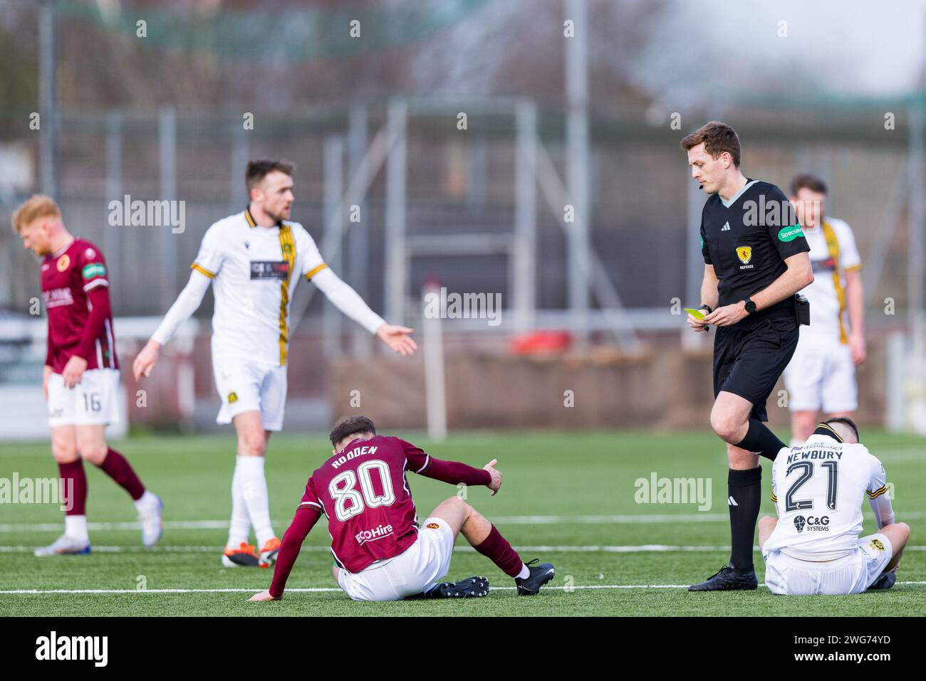 Stenhousemuir, Scotland. 03 February 2024. Bradley Rodden (80 ...