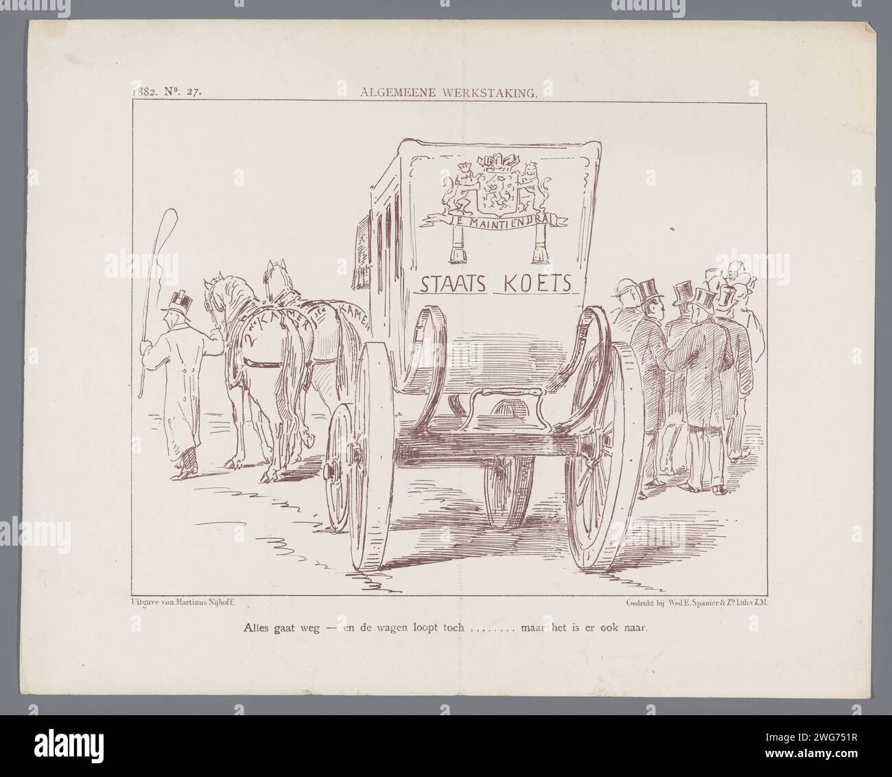 Political cartoon, 1882, 1882 print Political cartoon with the state ...