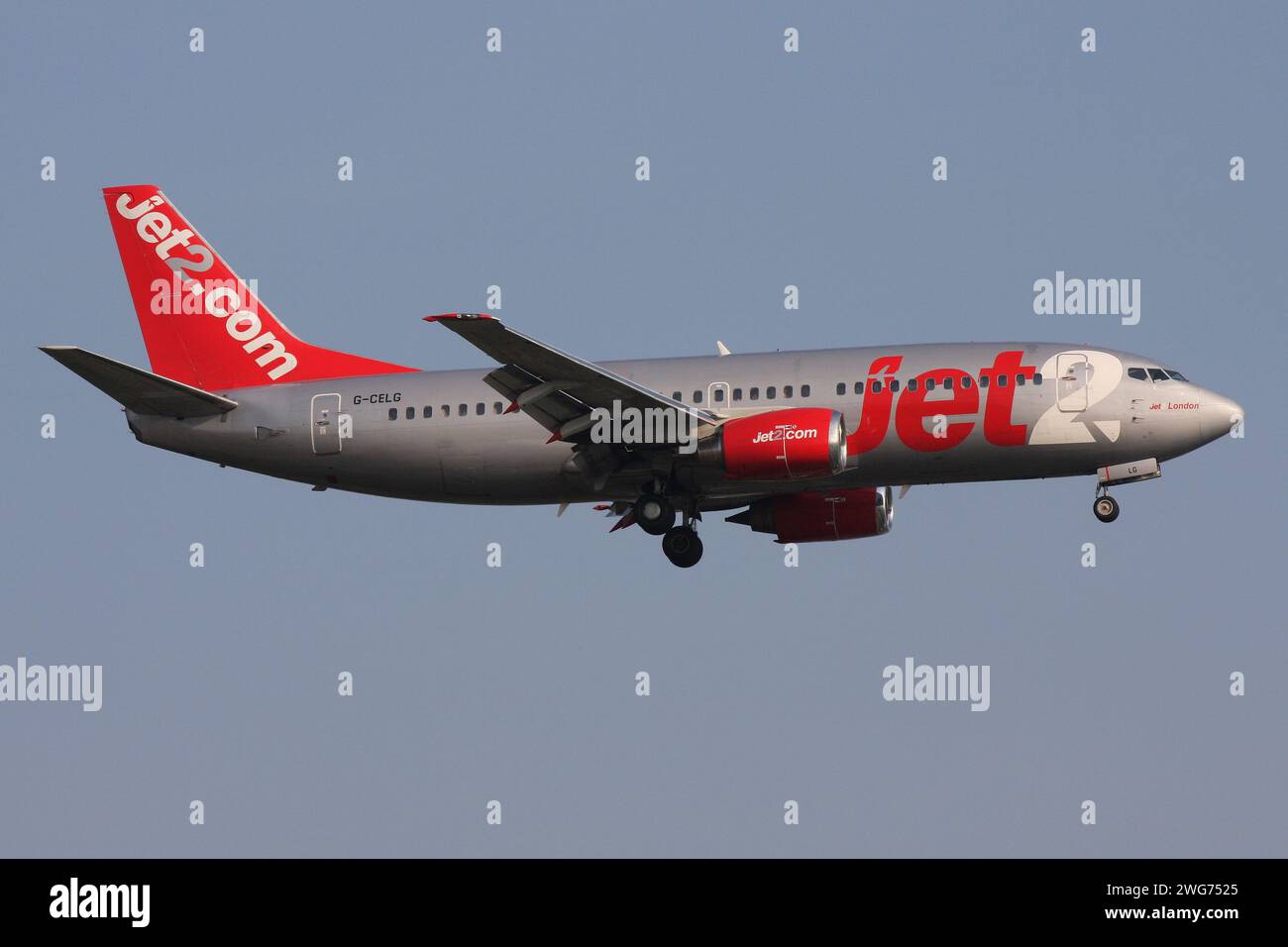 British Jet2 Boeing 737-300 with registration G-CELG on final for ...
