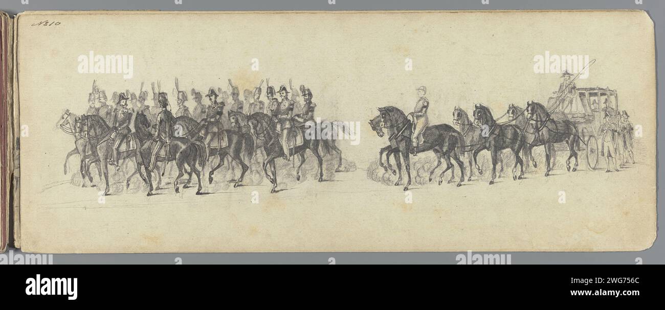 Funeral procession of Anna Paulowna (page 10), 1865, 1865 drawing A ...