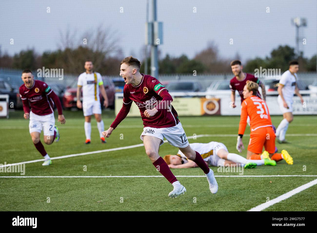 Stenhousemuir, Scotland. 03 February 2024. Ross Taylor (12 ...