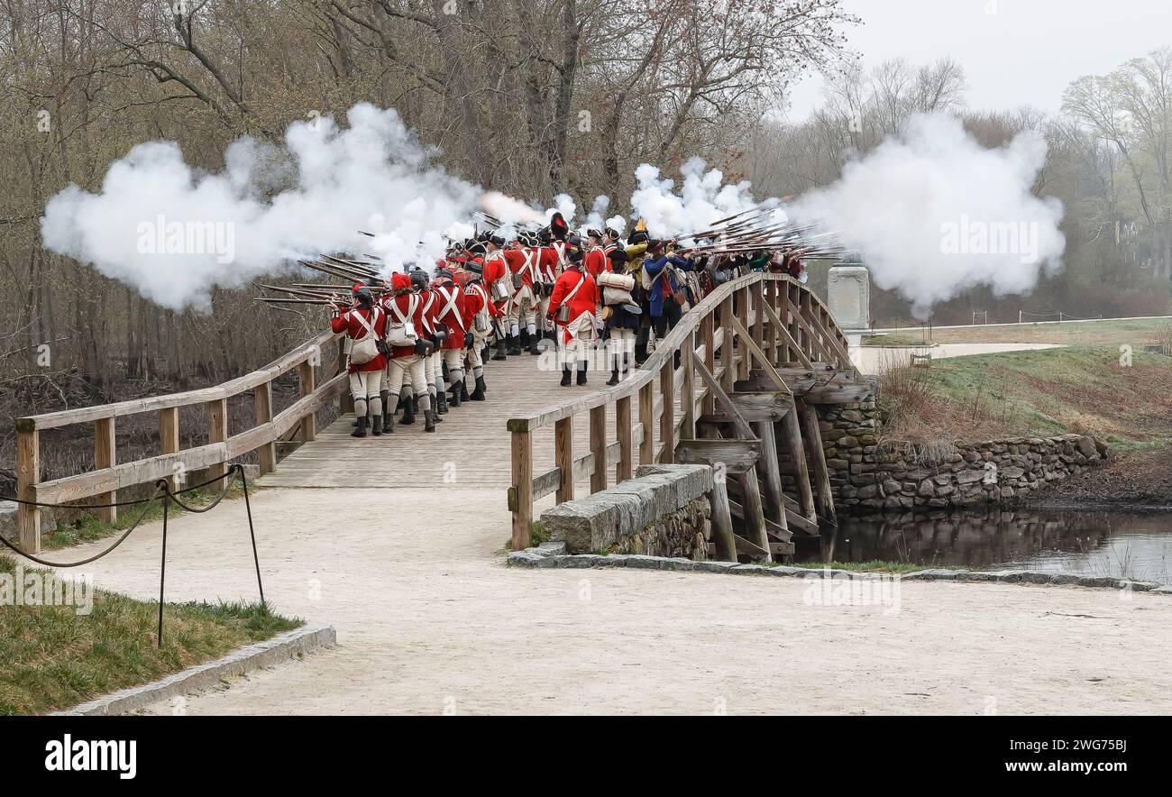 Every Patriot's Day (April) near Concord and Lexington, Mass men dress ...