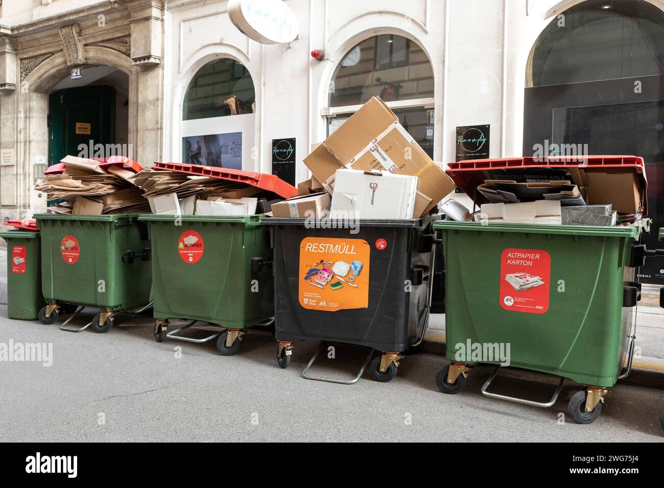 Waste Paper And Cardboard Collection Stock Photo - Alamy