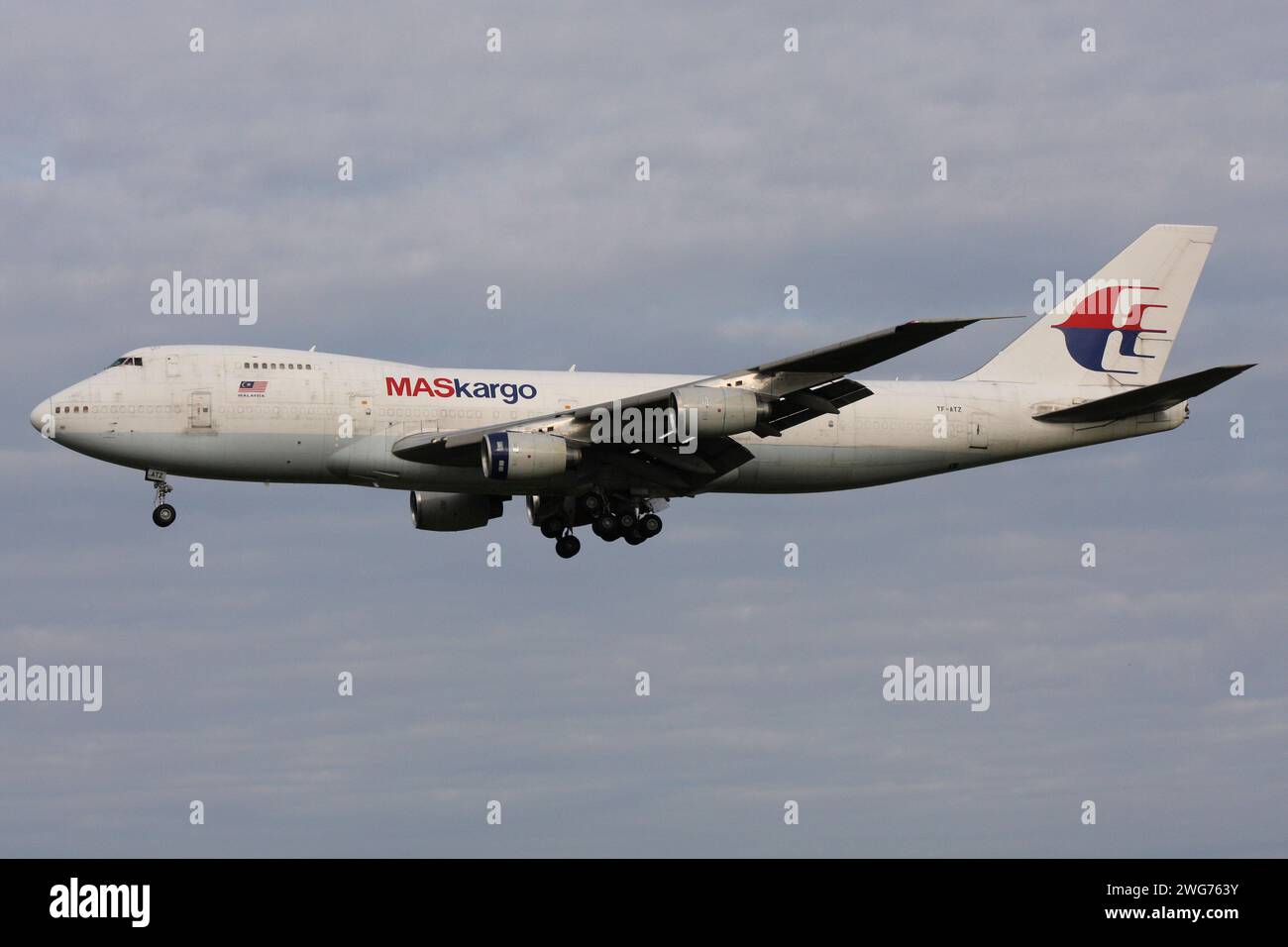 Malaysian MASkargo Boeing 747-200F with registration TF-ATZ on final ...