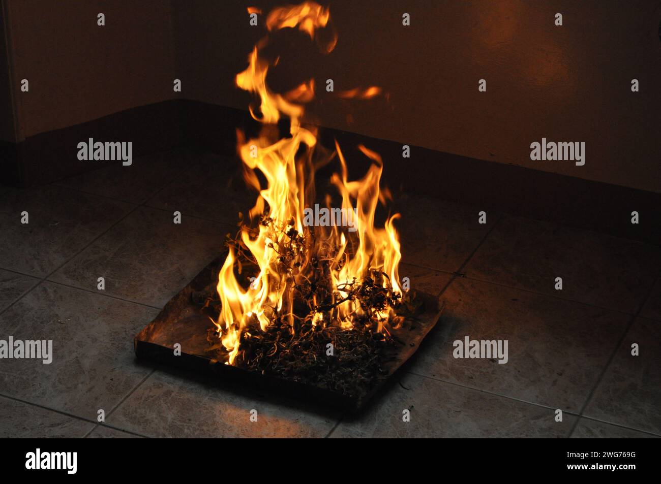 fire in Italian house for burn Stock Photo - Alamy