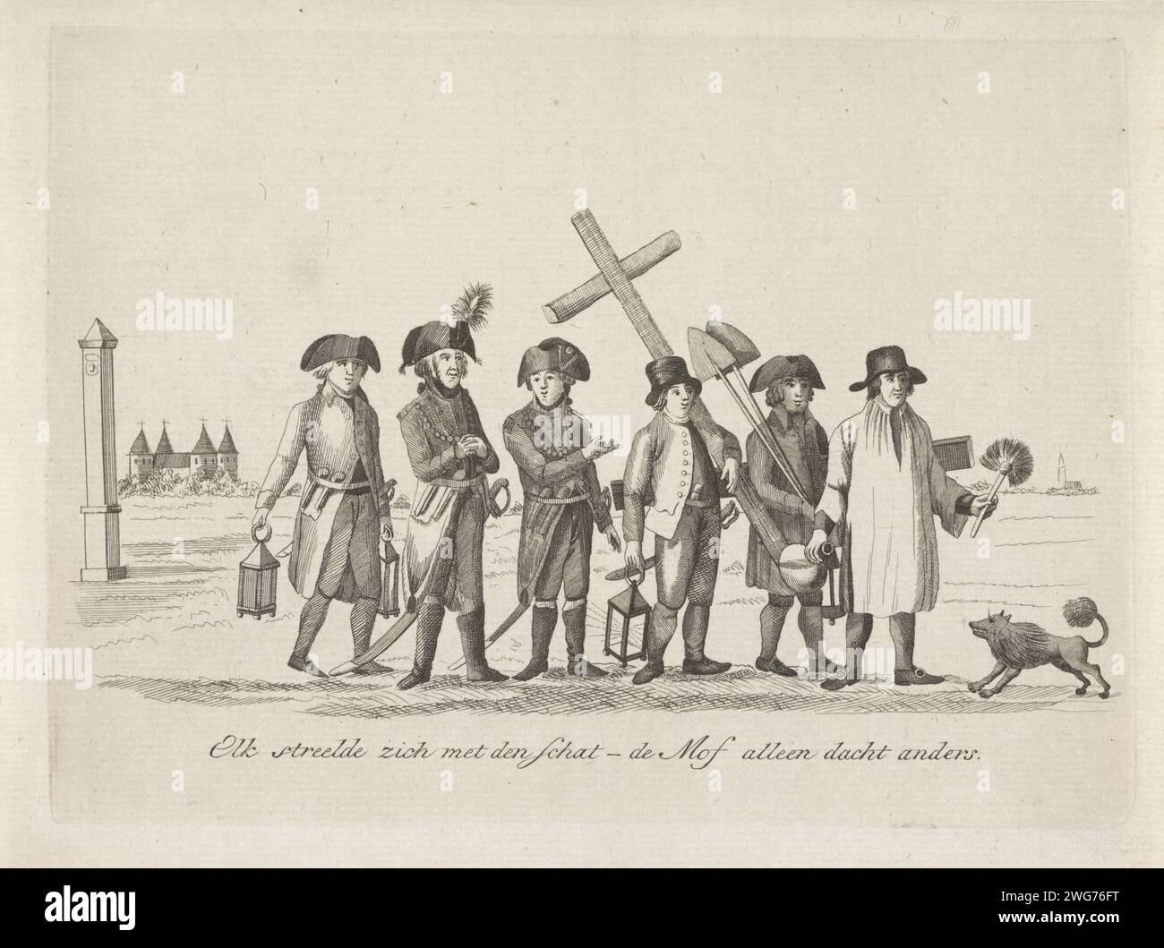 Treasure searchers of Muiden, 1800, Anonymous, 1800 print The treasure ...