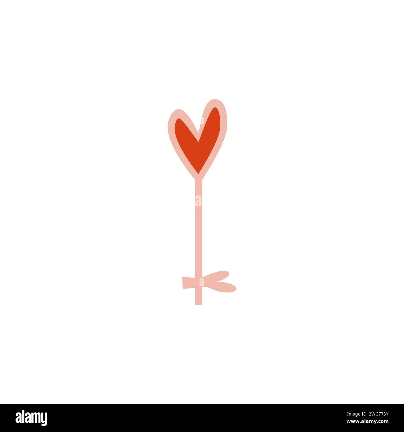 Valentines day element design. Valentine flat symbol- love key ...