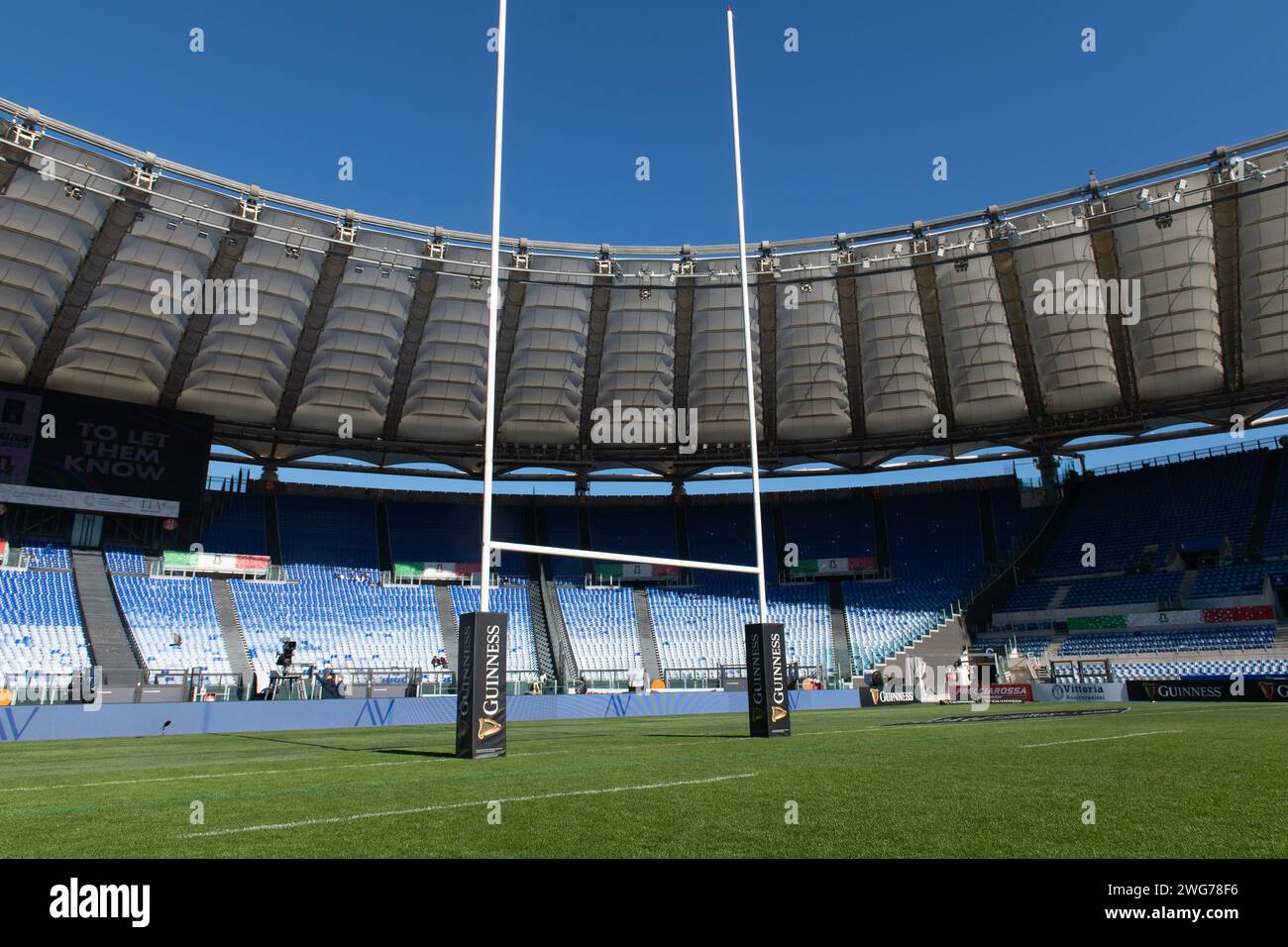 Rome, Italy, 3 feb 2024. Italy vs England, Rugby Six Nations, Stadium ...
