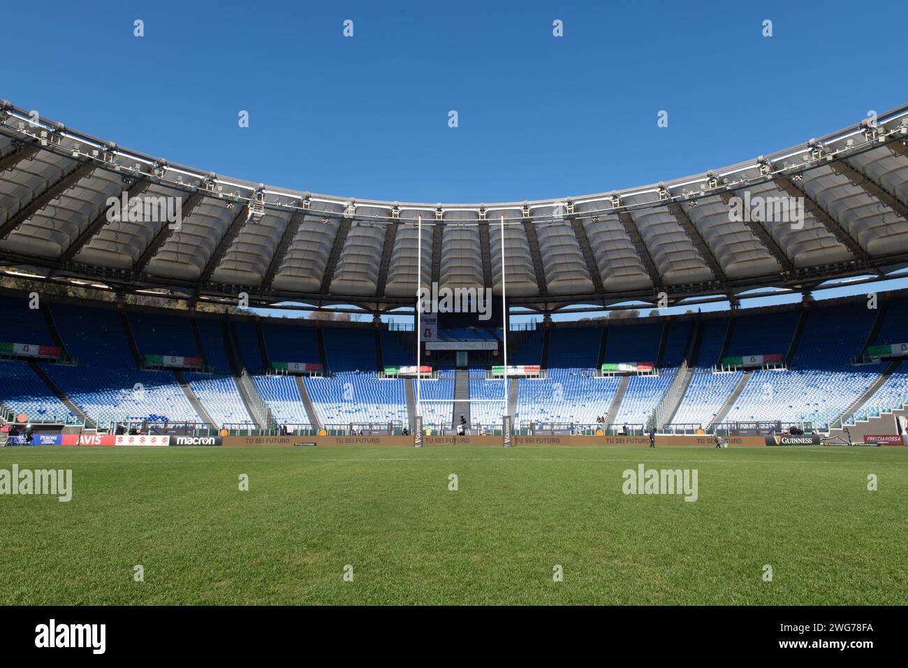 Rome, Italy, 3 feb 2024. Italy vs England, Rugby Six Nations, Stadium ...