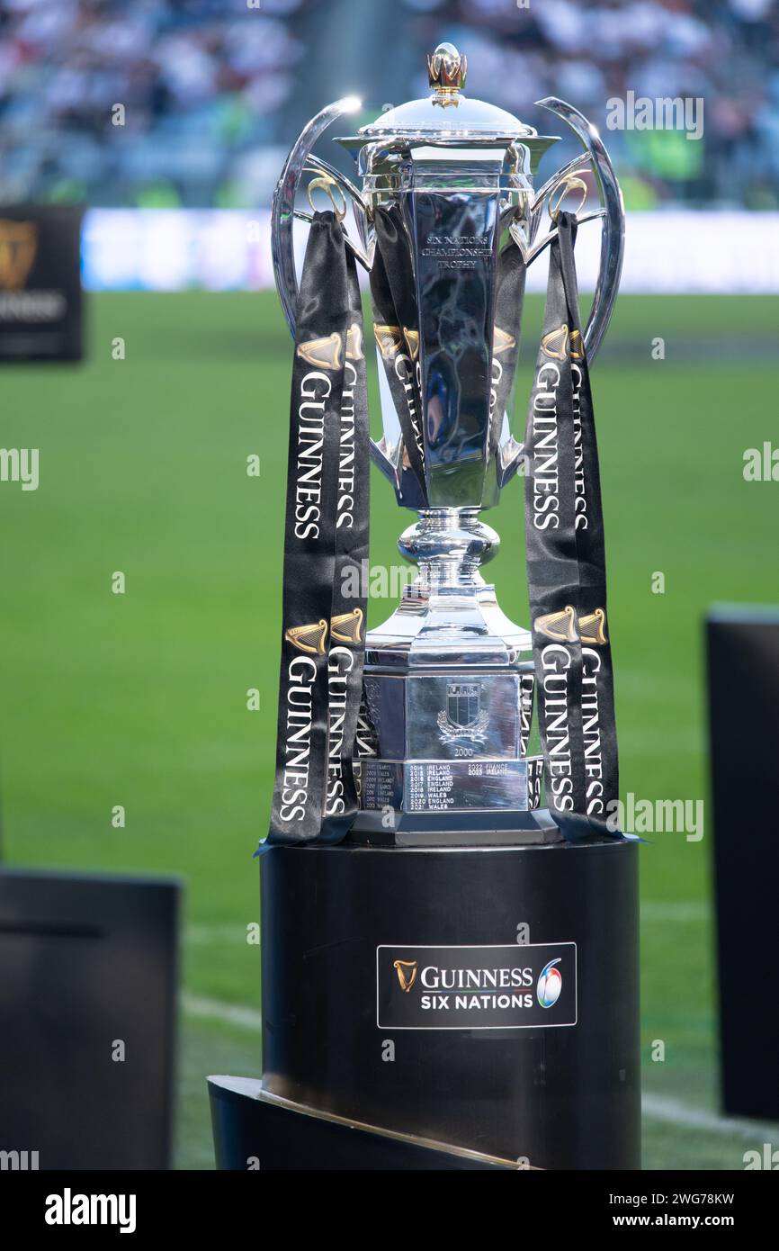 Rome, Italy, 3 feb 2024. Italy vs England, Rugby Six Nations, Guinness ...