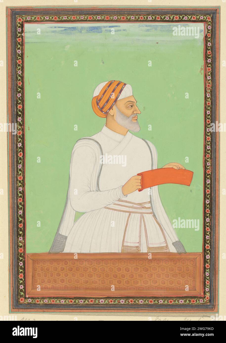 Portrait of Mustafa Khan, who has been the supreme commander of Sultan ...