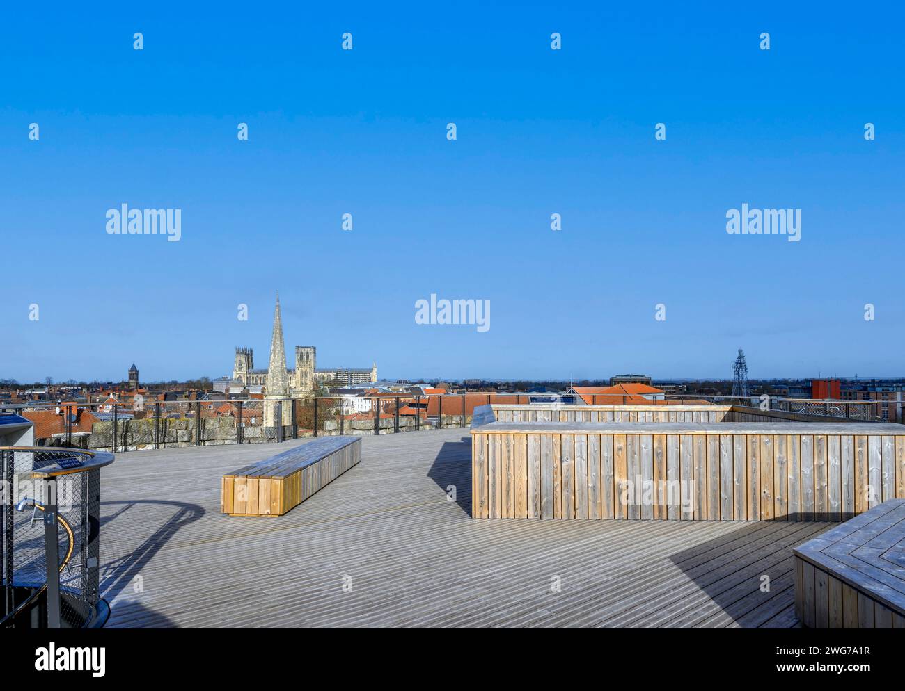 The rooftop deck of Clifford's Tower (a part of the old York Castle ...