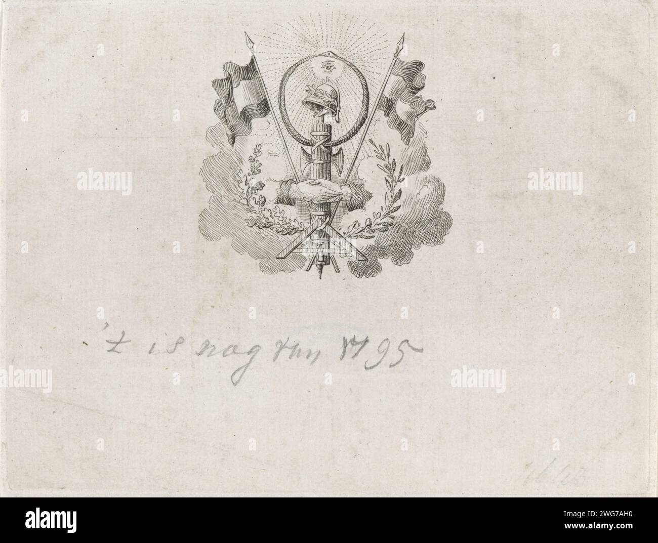 Symbol of unit, 1795, 1795 print Symbols of commitment, unity and ...