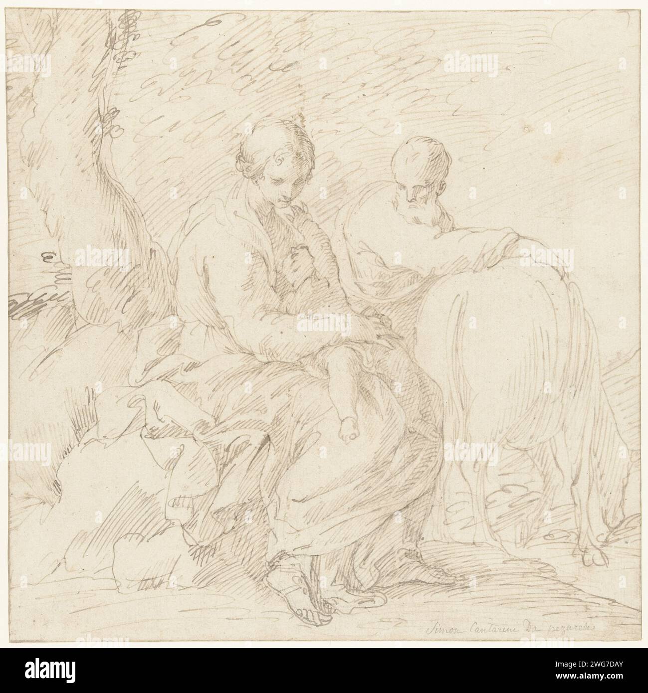 Rest on the Flight into Egypt, Simone Cantarini, 1632 - before 1637 ...