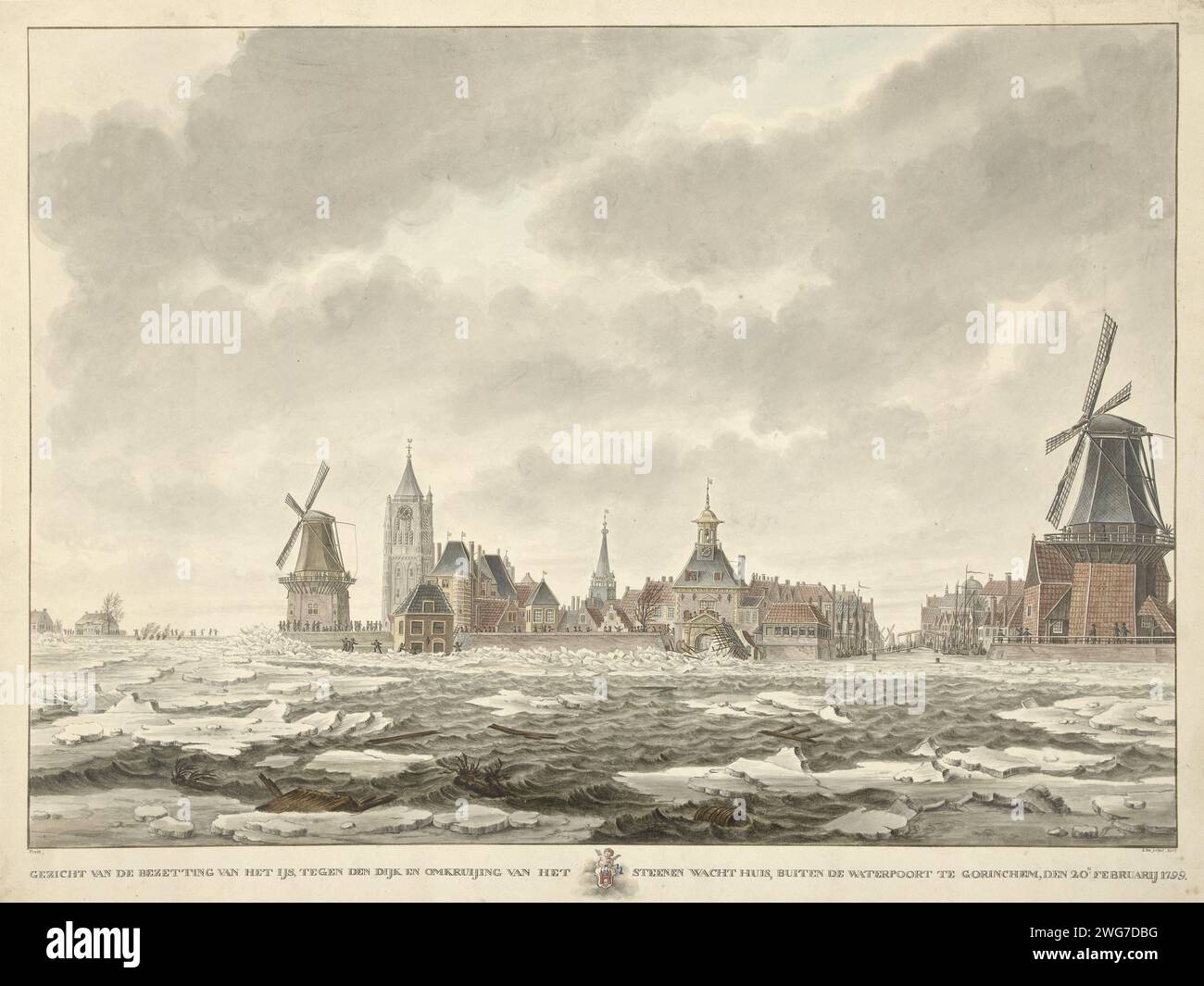 Face of the occupation of the ice outside the Waterpoort in Gorinchem ...